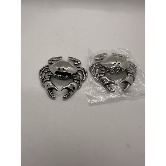 Mud Pie | Kitchen | Mud Pie Crab Salt And Pepper Shakers Silver Coastal ...